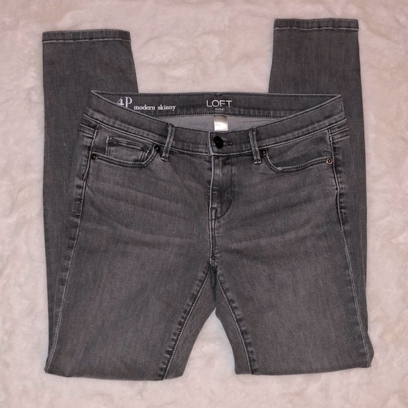 LOFT | Jeans | Loft Outlet Grey Skinny Jeans Euc | Poshmark